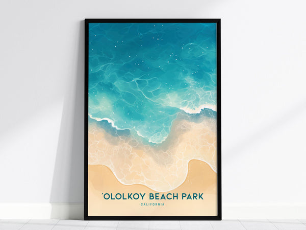 Ololkoy Beach Park Poster | Oxnard California Coastal Wall Art Print ...